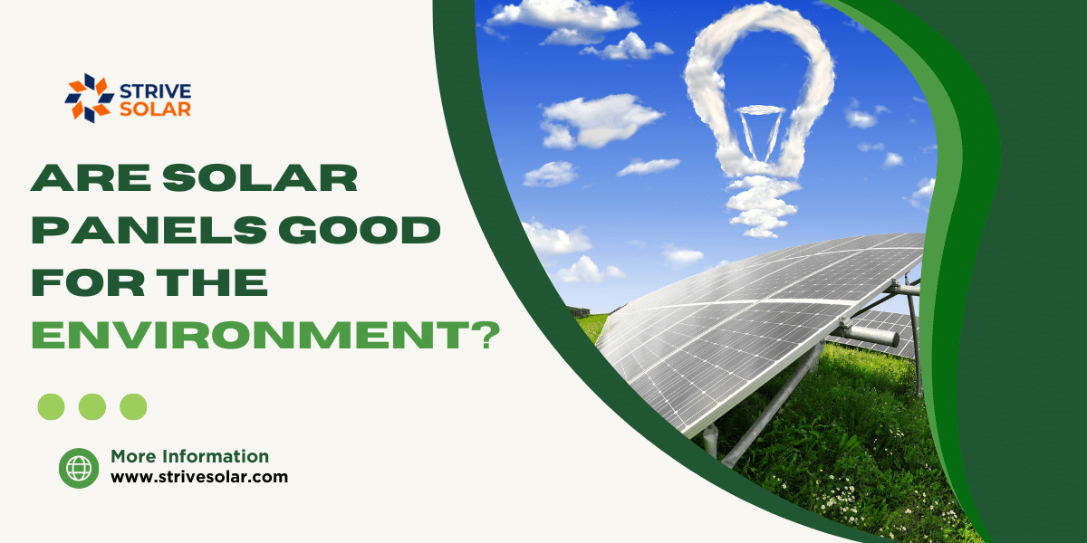 Are Solar Panels Good For The Environment? - Strive Solar